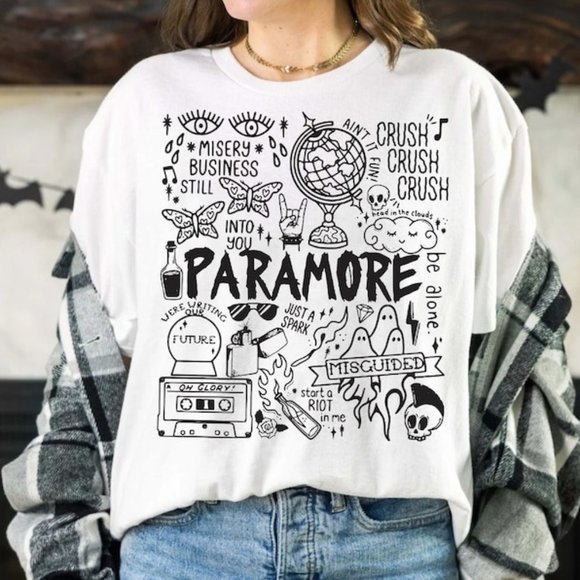 Gildan | Shirts | Paramore Doodle Art Shirt 223 Tour Shirt Vintage ...